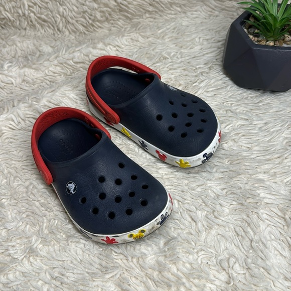 CROCS | Shoes | Crocs Fun Lab Mickey Lights Clogs Navy Size C7 | Poshmark